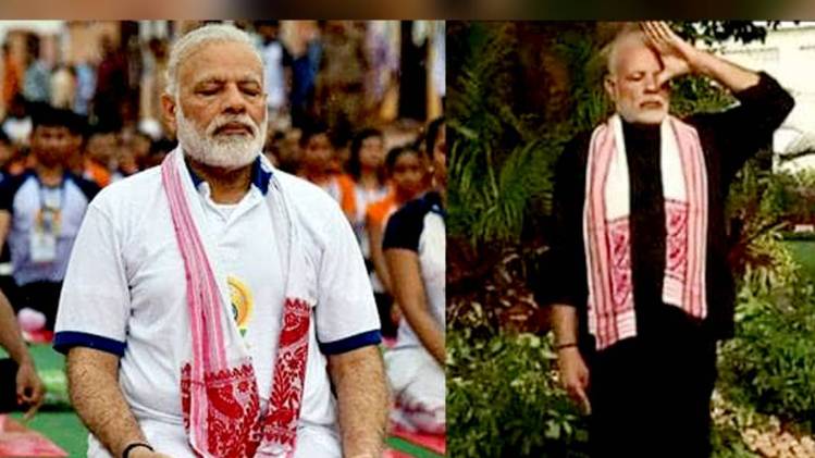 मोदी योग दिवस पर 3 साल से पहन रहे ये स्पेशल गमछा, जानें इसकी खासियत ...