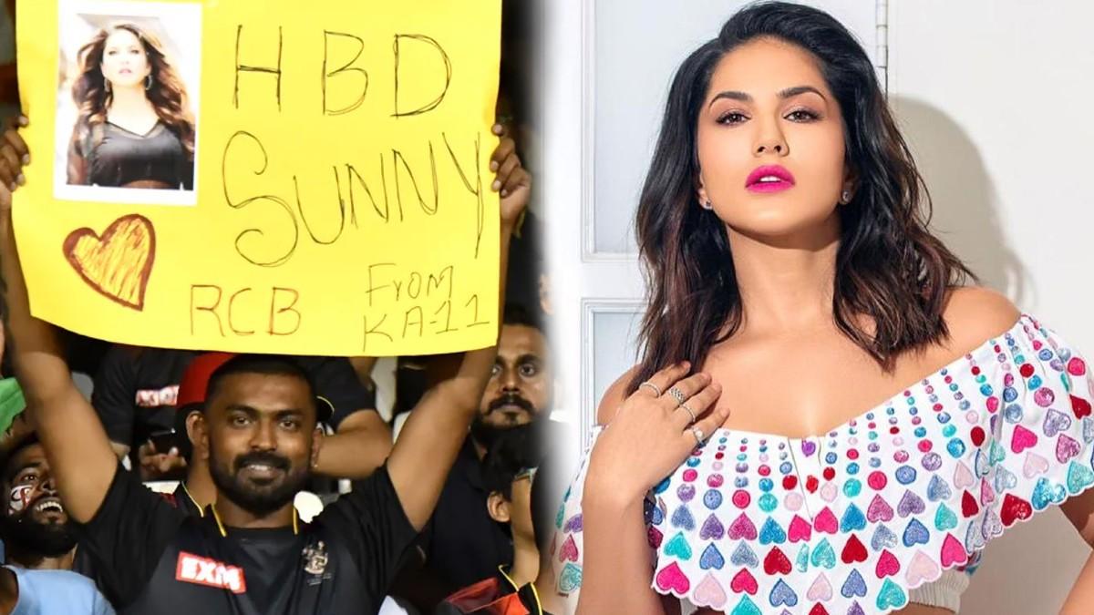 RCB vs PBKS IPL 2022: सनी लियोनी का बर्थडे मनाने स्टेडियम पहुंचा फैन ...