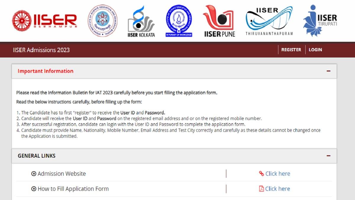 IISER Admission 2023: आईआईएसईआर एडमिशन के रजिस्‍ट्रेशन शुरू, इस डायरेक्‍ट लिंक से करें अप्‍लाई ...