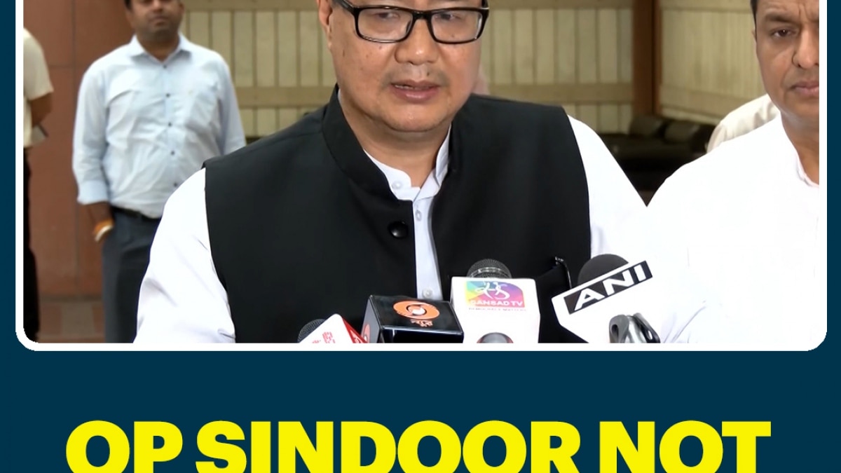 Union Minister Kiren Rijiju Says Op Sindoor Is An Ongoing Operation, Hence, No Separate Briefing ...
