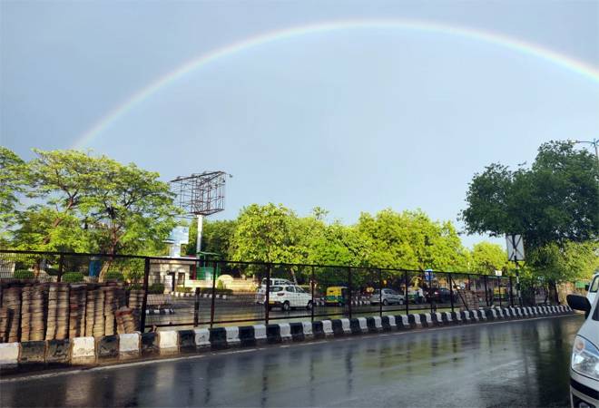After rain and thunderstorms, rainbows spotted in Delhi NCR - BusinessToday