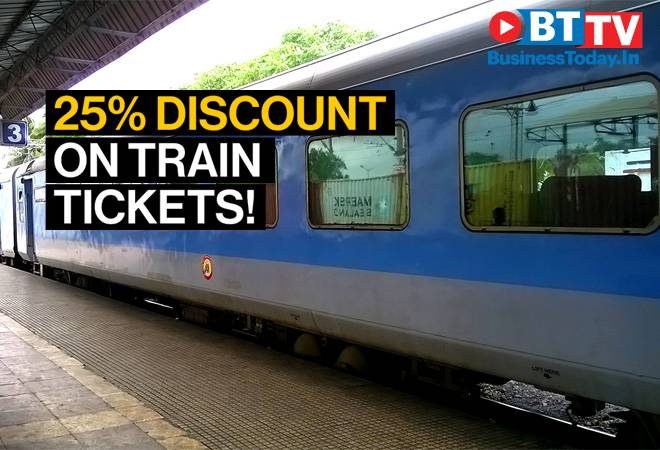 Railways to offer 25 % discount on train tickets in these trains