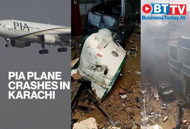PIA plane crashes in residential area in Karachi, Pakistan