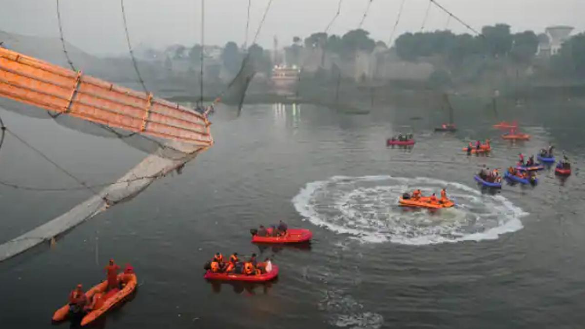 Gujarat's Hanging Cable Bridge Collapses after 5 Days of Renovation