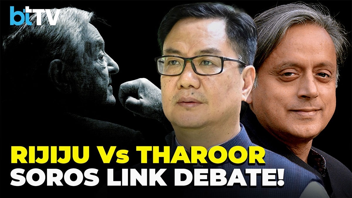 BJP-Congress War Over Soros Link Allegations: Rijiju, Tharoor Face Off ...