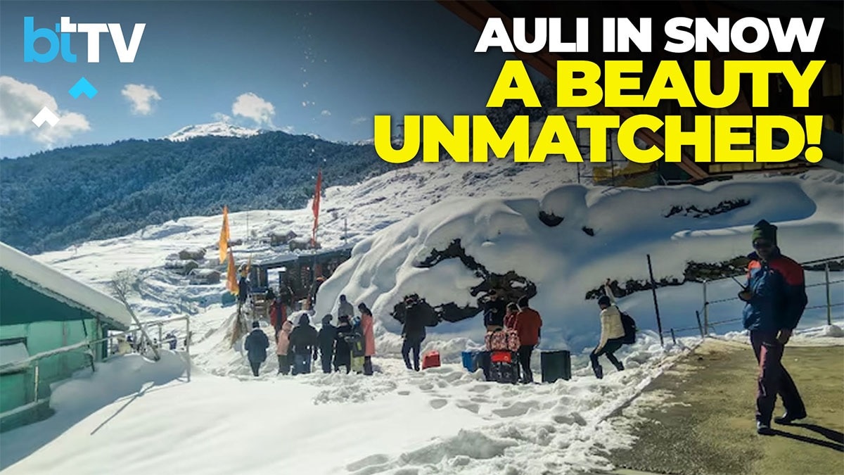Auli Transforms Into A Dreamy Snow Paradise After Heavy Snowfall
