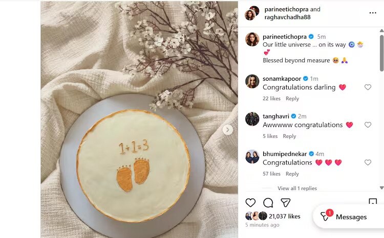 'Our little universe on its way': Parineeti Chopra, Raghav Chadha announce pregnancy - BusinessToday