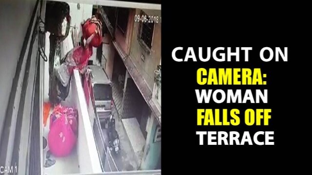 Video of woman falling off terrace goes viral - India Today