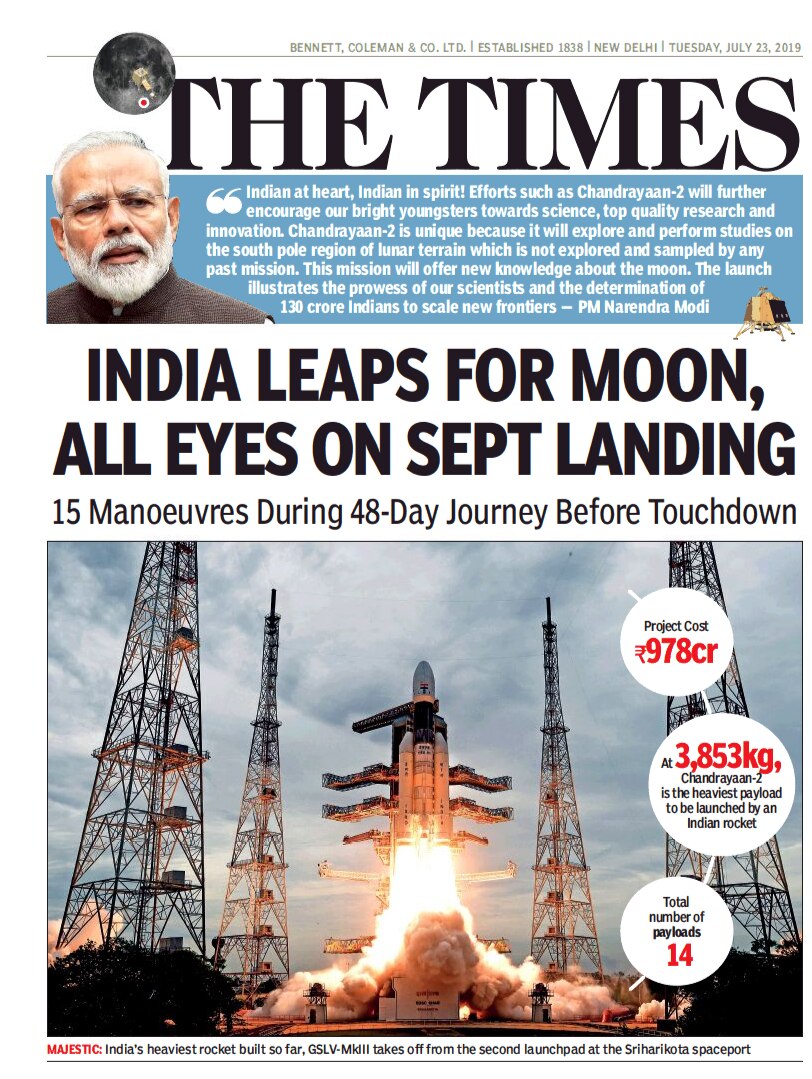 From Over The Moon To Reaching Its Dark Side How Indian Newspapers From Over The Moon To Reaching Its Dark Side How Indian Newspapers