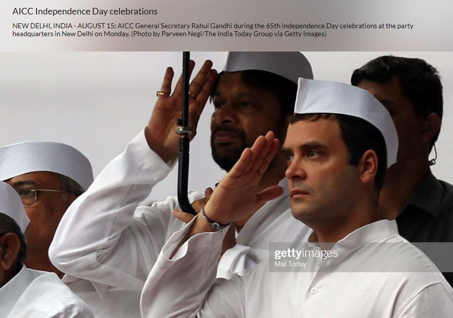 Fact Check: Did Rahul Gandhi salute the Tricolour with his left hand ...