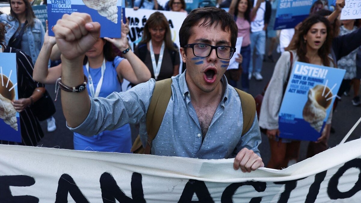 'Lots of talk, little action': Hundreds protest outside UN Ocean ...