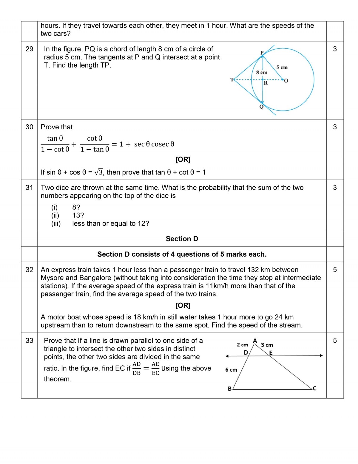 CBSE Class 10 Math Basic Sample Paper 2023 With Solutions And Marking CBSE Class 10 Math Basic Sample Paper 2023 With Solutions And Marking