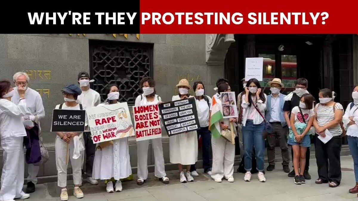 Silent protest march held in London against violence in Manipur - India ...