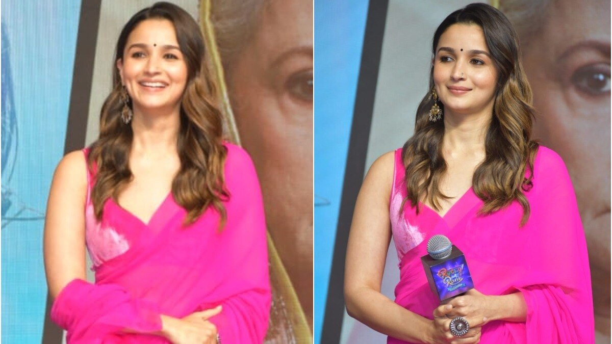 Alia Bhatt turns desi ‘Barbie’ in hot pink saree for ‘Rocky Aur Rani ...