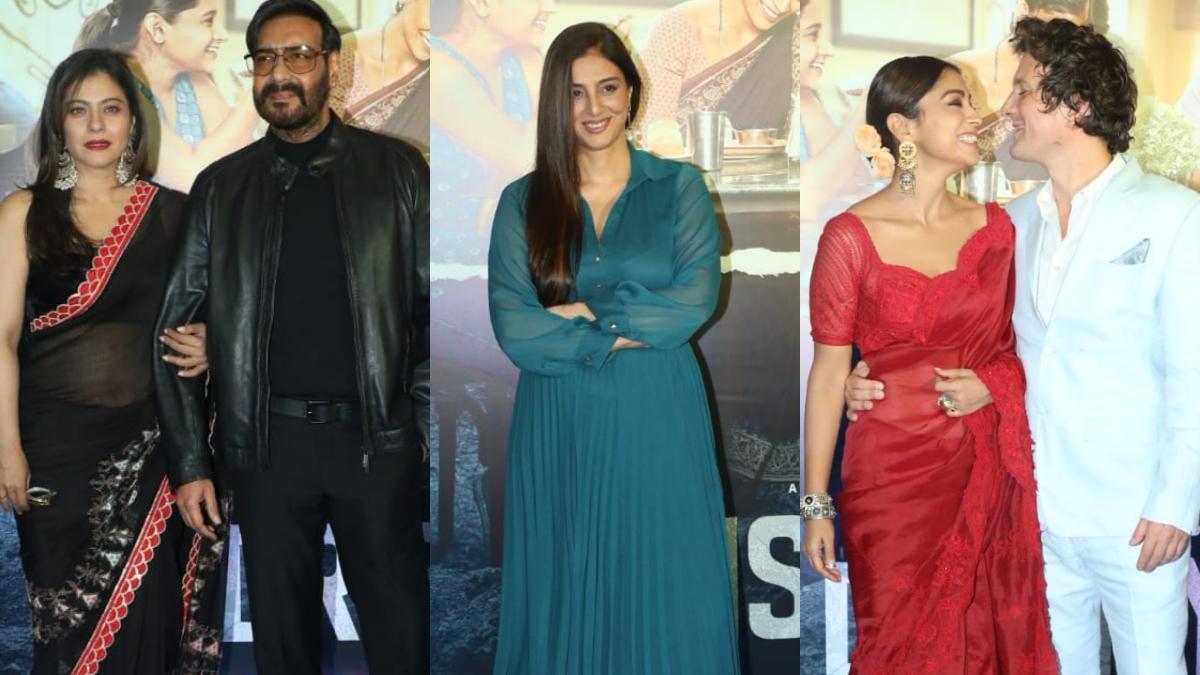 Ajay Devgn arrives with wife Kajol for Drishyam 2 screening. Tabu ...