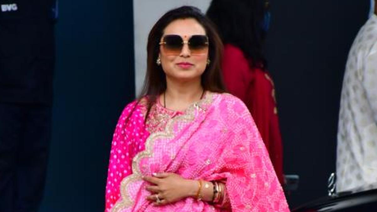 Birthday Girl Rani Mukerji Flaunts Desi Glam In Heavy Pink Kurta Set At