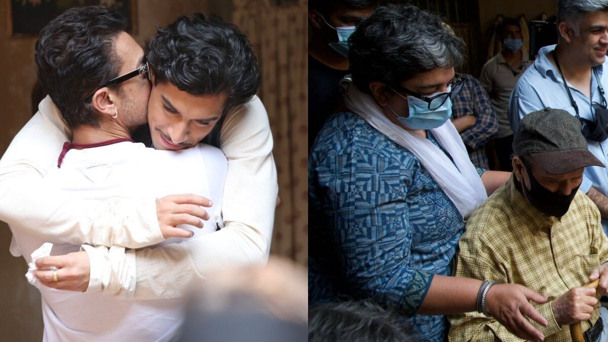 Pics: Junaid Khan got a warm hug from father Aamir Khan on 1st day at ...