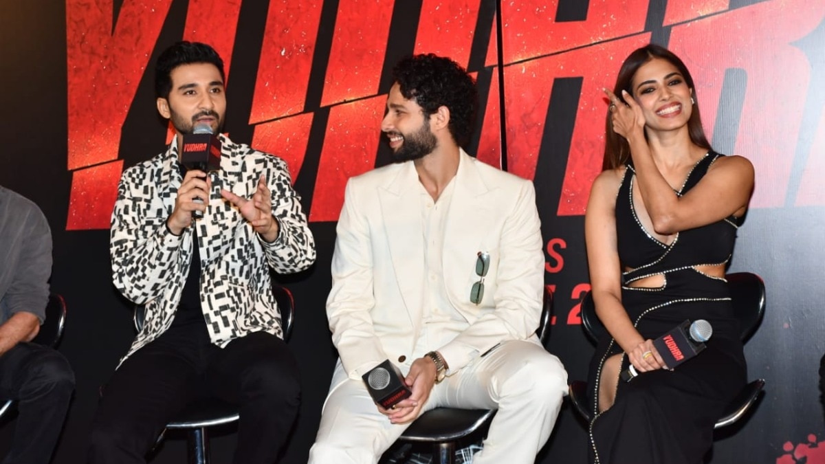 Yudhra Siddhant Chaturvedi Raghav Juyal and Malavika Mohanan at trailer ...
