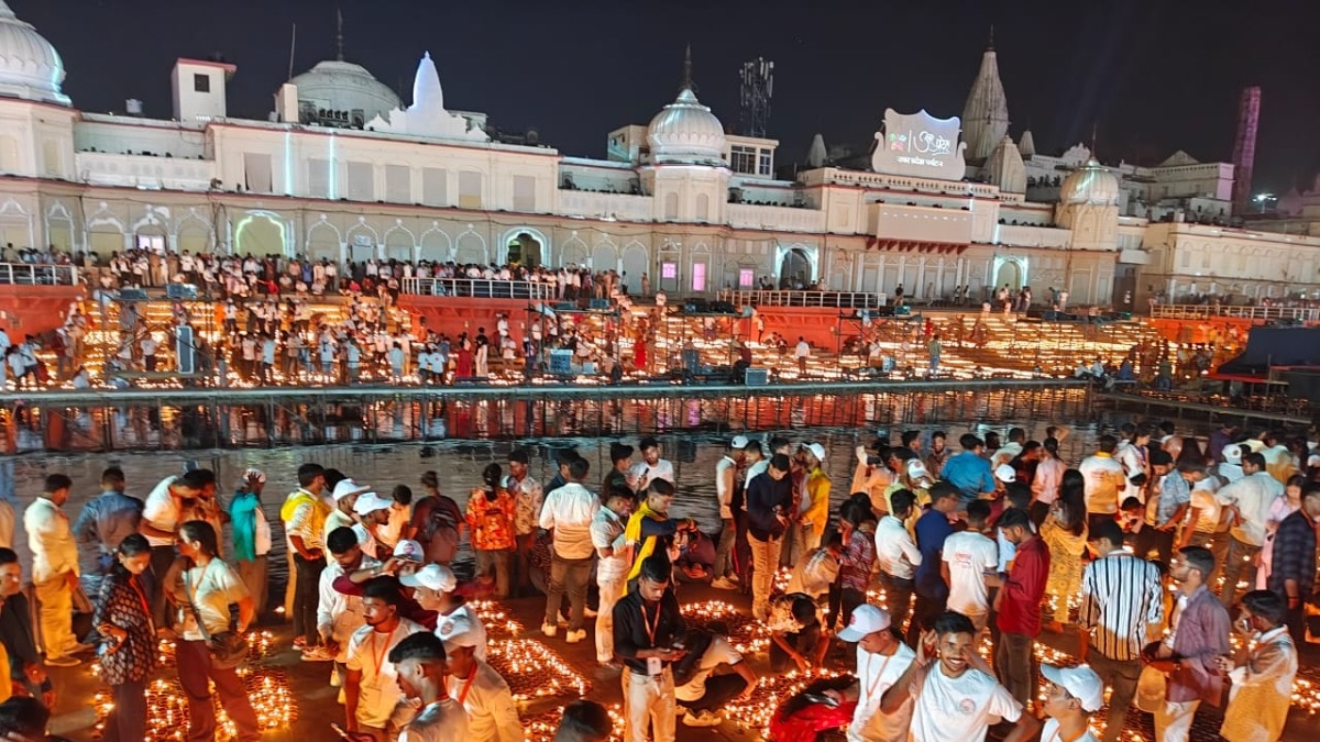 Ayodhya shines as diyas lit in first Diwali since consecration of Ram ...