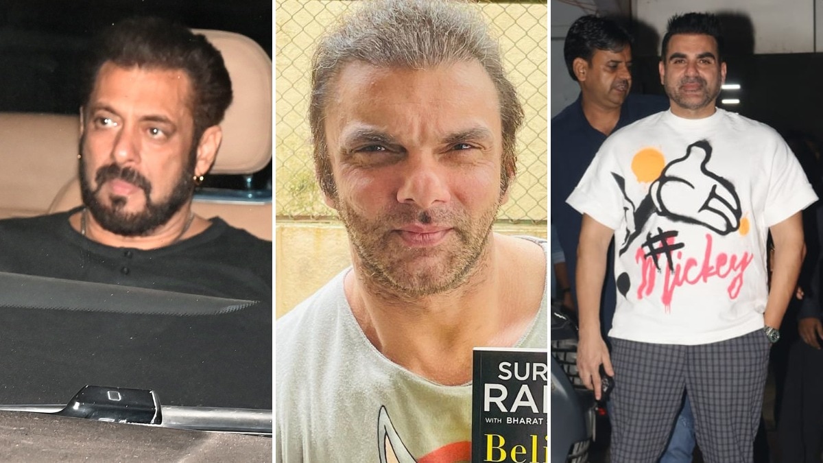 Salman Khan Arbaaz Khan Shura Khan Arhaan Khan Bobby Deol at Sohail Khan birthday bash - India Today