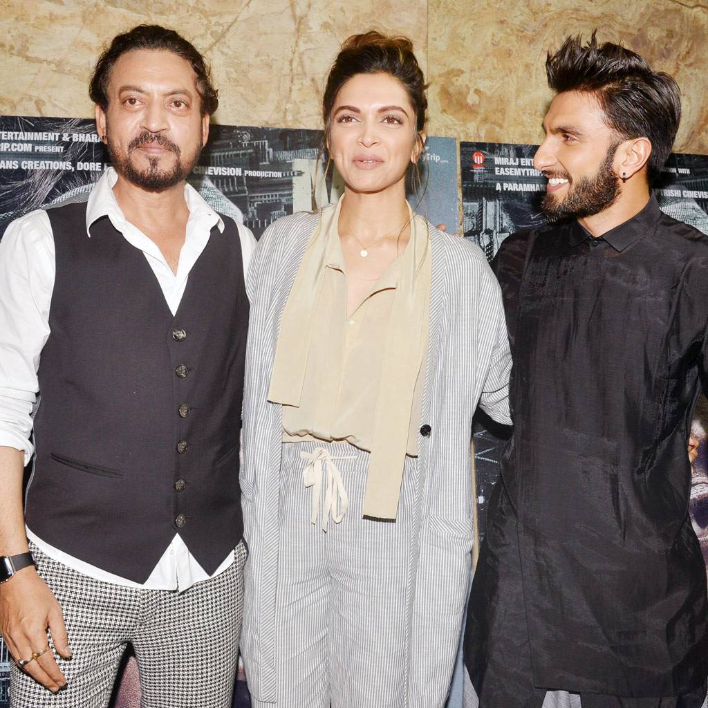Madaari: Lovebirds Ranveer Singh and Deepika Padukone join Irrfan for a screening | IndiaToday