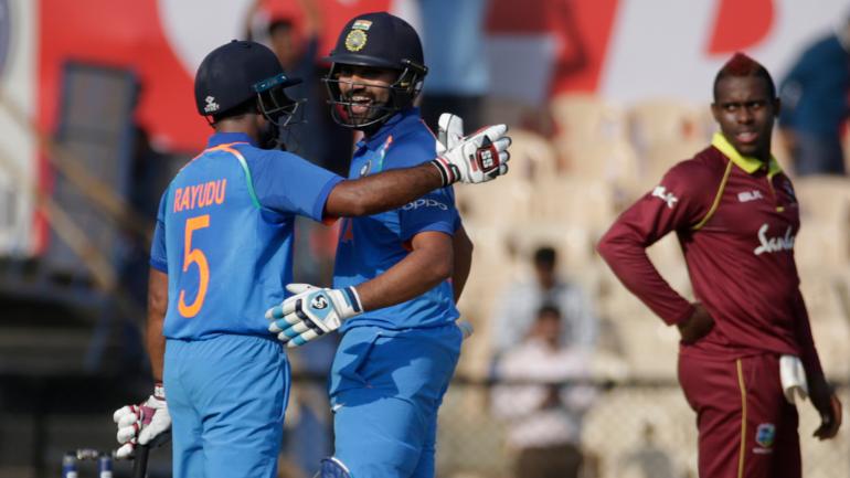 Rohit, Rayudu smash centuries as India crush West Indies by 224 runs at ...