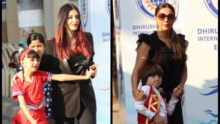 Gauri and son AbRam join Aishwarya Rai and daughter Aaradhya for school ...