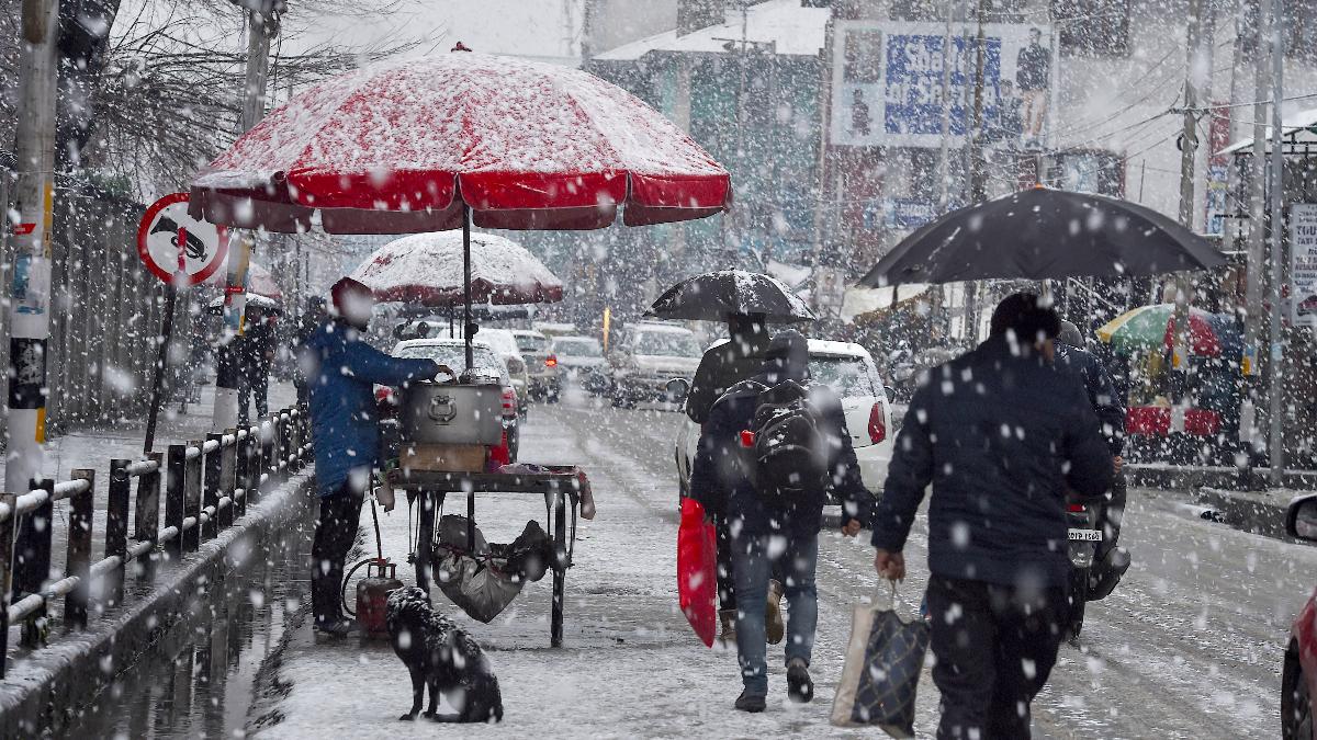 Hill stations in north India receive fresh snowfall as cold wave ...