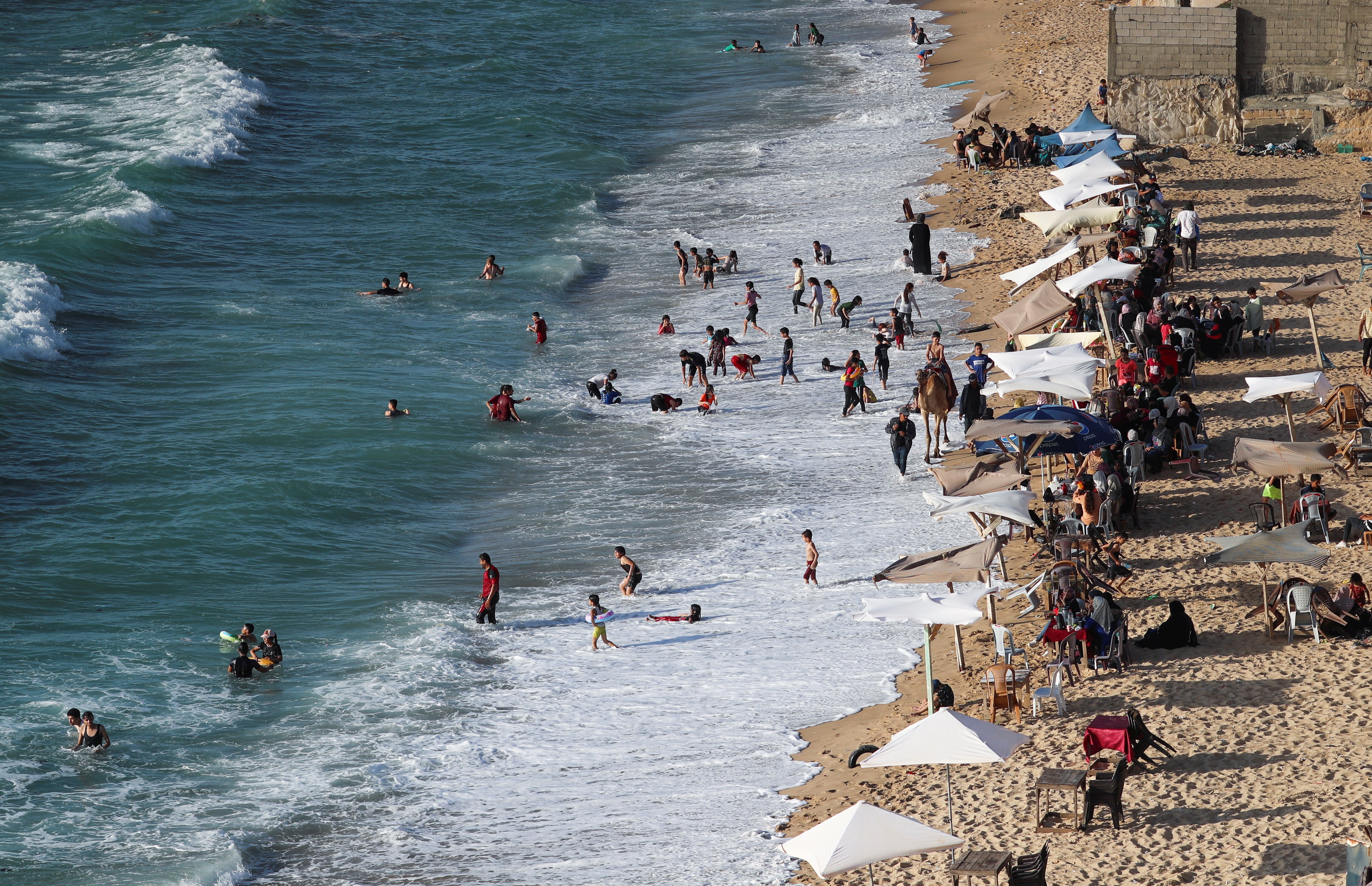 For the first time in years, Gazans enjoy clean seawater | Pics