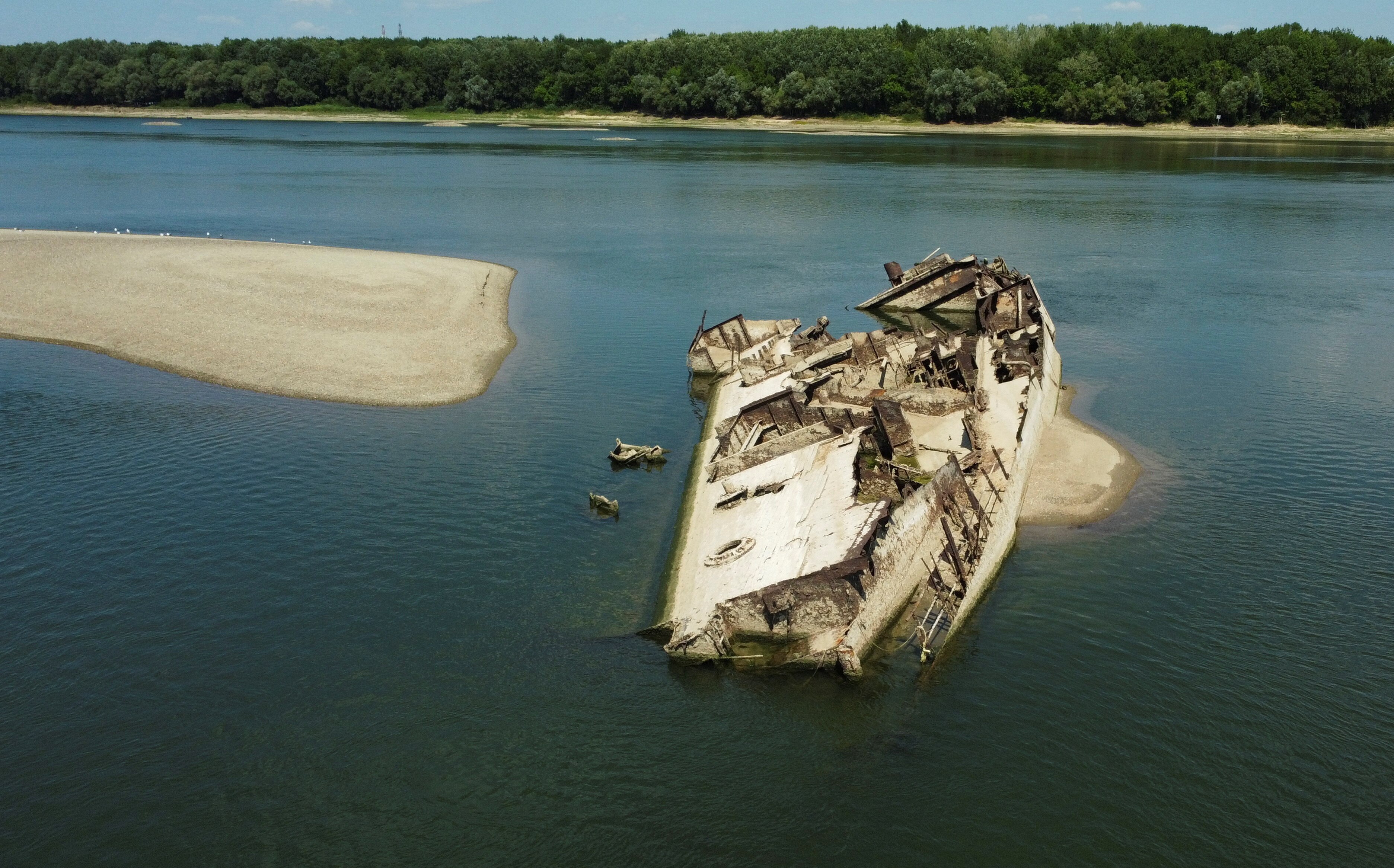 Sunken German WW2 warships emerge in drought-hit Europe | Pics