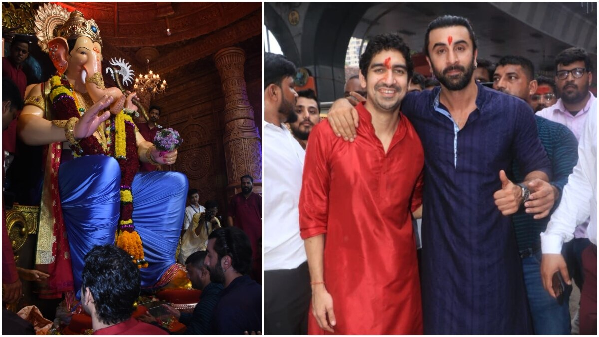 Ranbir Kapoor, Ayan Mukerji visit Lalbaugcha Raja ahead of Brahmastra ...