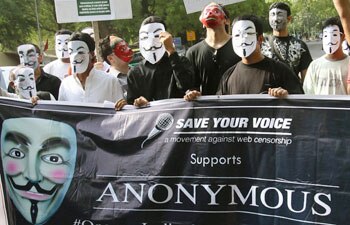 'Anonymous' protests over web censorship - India Today