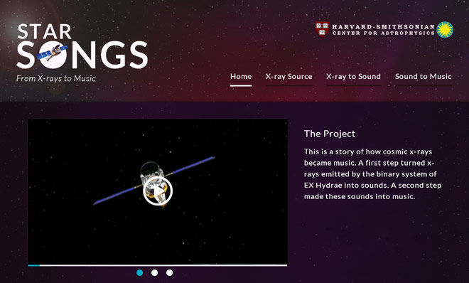 And the heavens came down. You can now listen to the music of stars ...