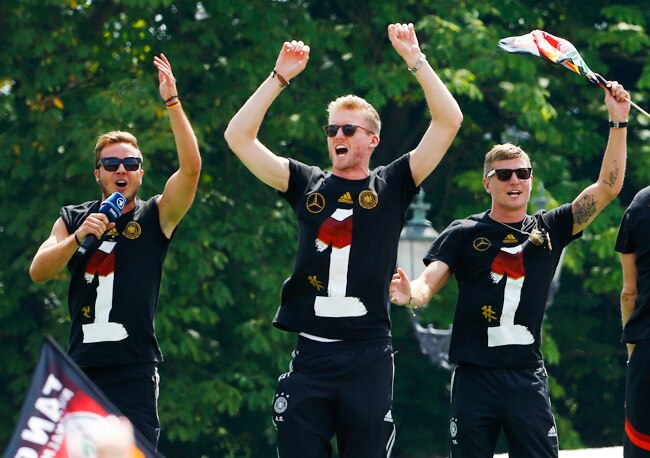 Germans are here! World champions return home to grand reception ...