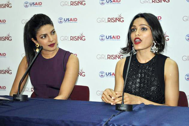 Priyanka Chopra, Freida Pinto team up for a campaign - India Today