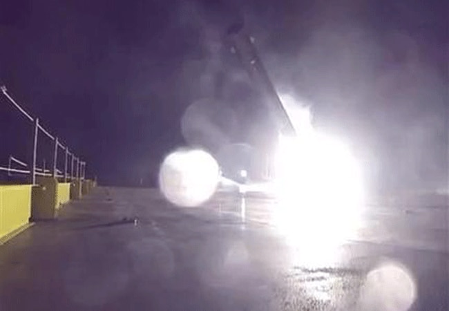 SpaceX releases video of rocket crash-landing on ocean barge - World News