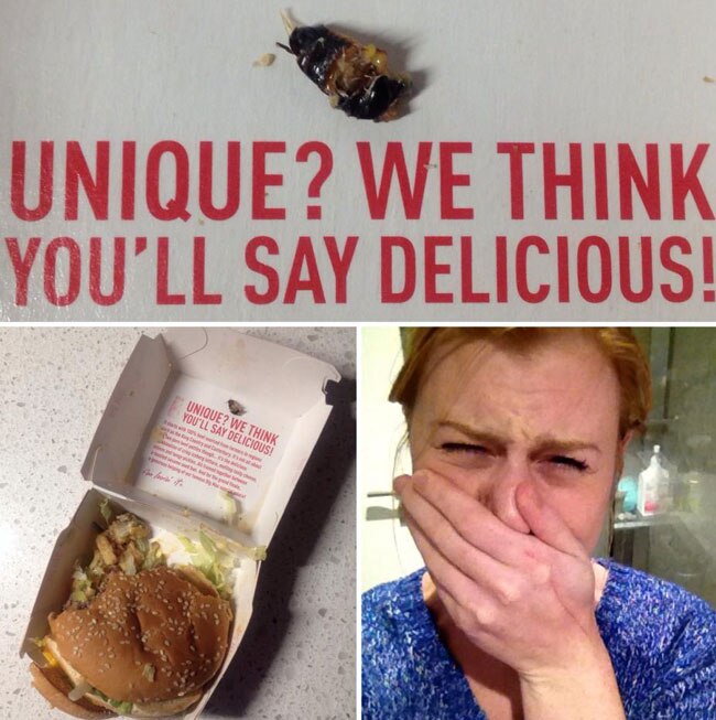 Woman traumatised after finding cockroach inside McDonald's burger ...