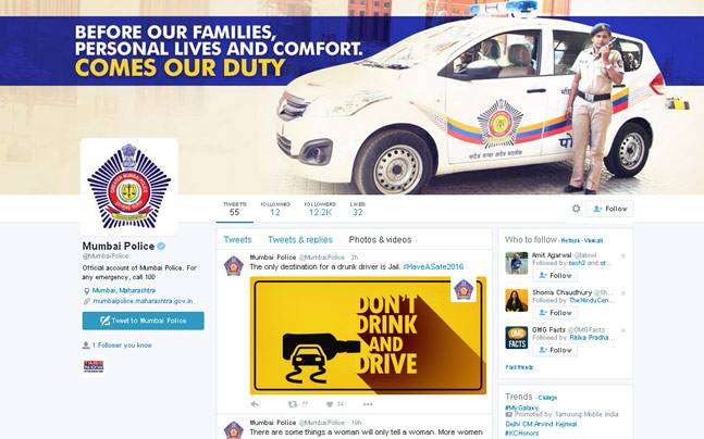 Mumbai Police Twitter handle gets over 9500 followers in 24hrs - India ...