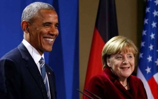Obama embraces Merkel, warns Trump not to 'cut deals' with Russia ...