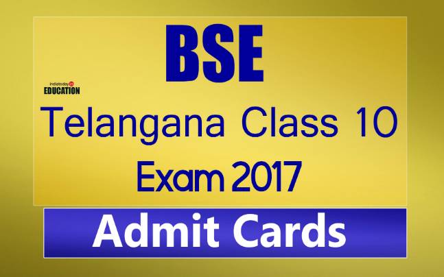 BSE Telangana Class 10 Exam 2017: Admit cards released at bse.telangana ...