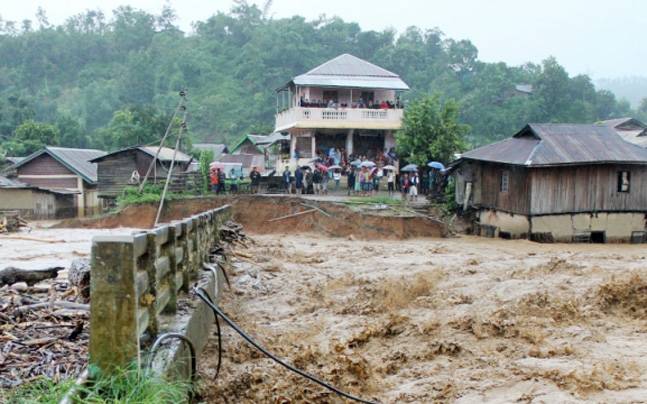 Torrential rain triggers flash floods in parts of Manipur - India News