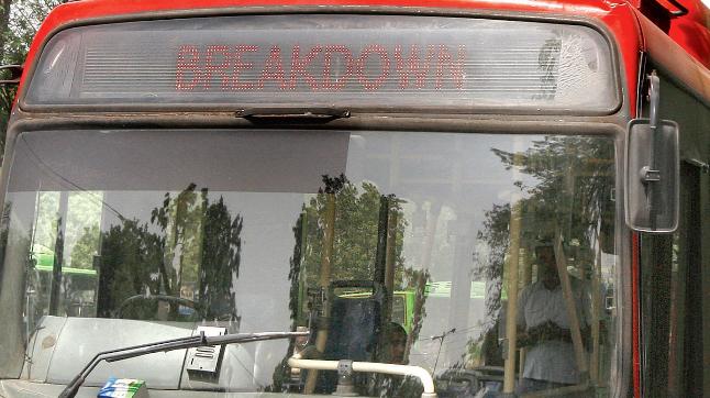 Rickety city buses cripple traffic