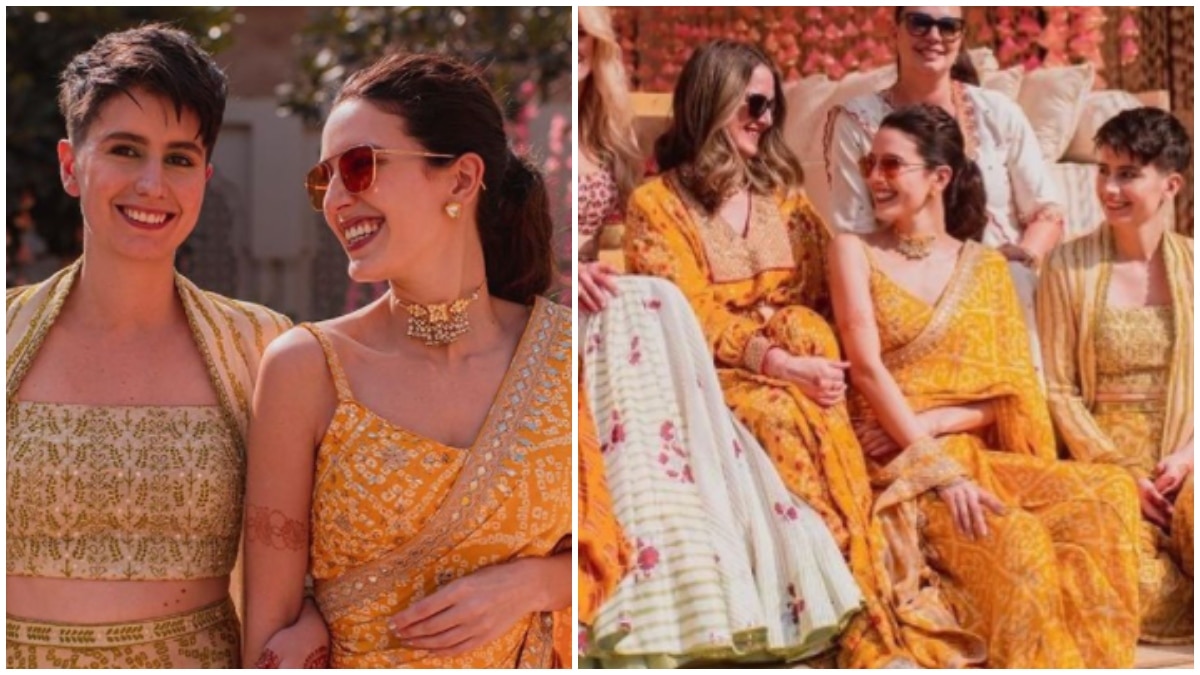 Isabelle Kaif wore Rs 47k bandhani saree for Vicky-Katrina's haldi. See ...