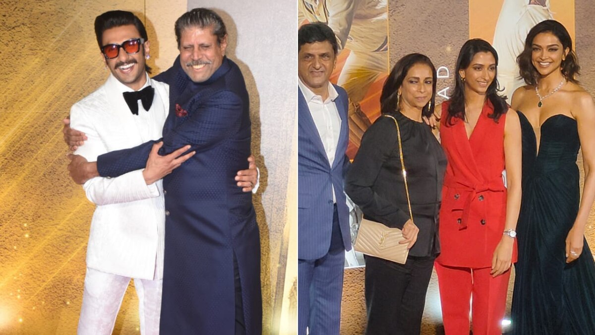 Deepika poses with family, Ranveer gets tight hug from Kapil Dev at 83 ...