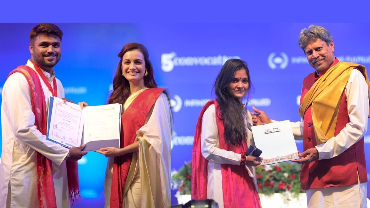 Kapil Dev and Dia Mirza give the final send-off to 5,454 Graduates ...