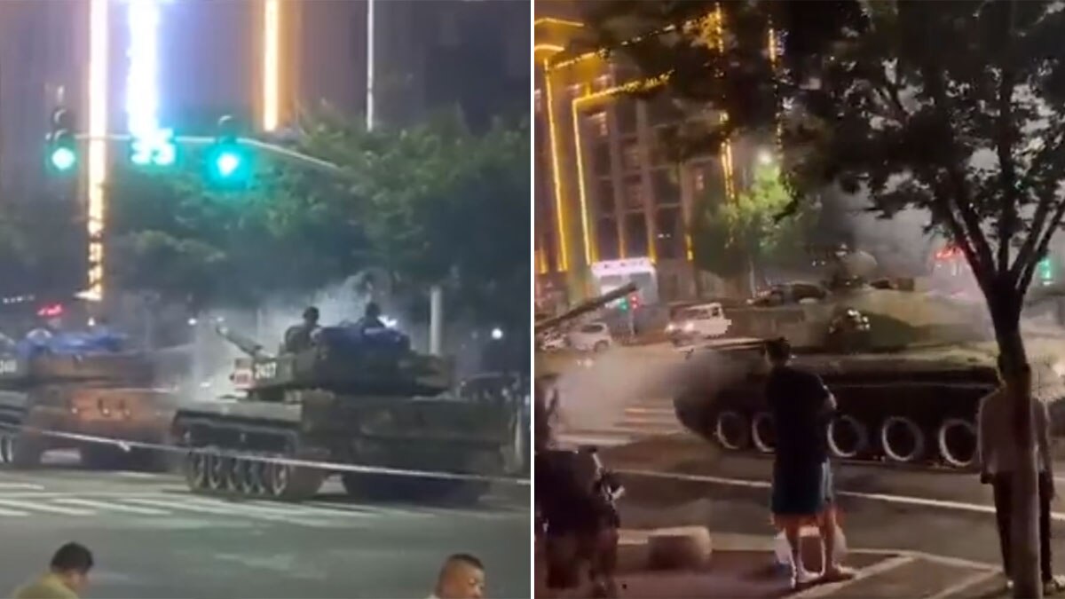 Tiananmen Square again? Tanks roll on China streets to protect banks ...