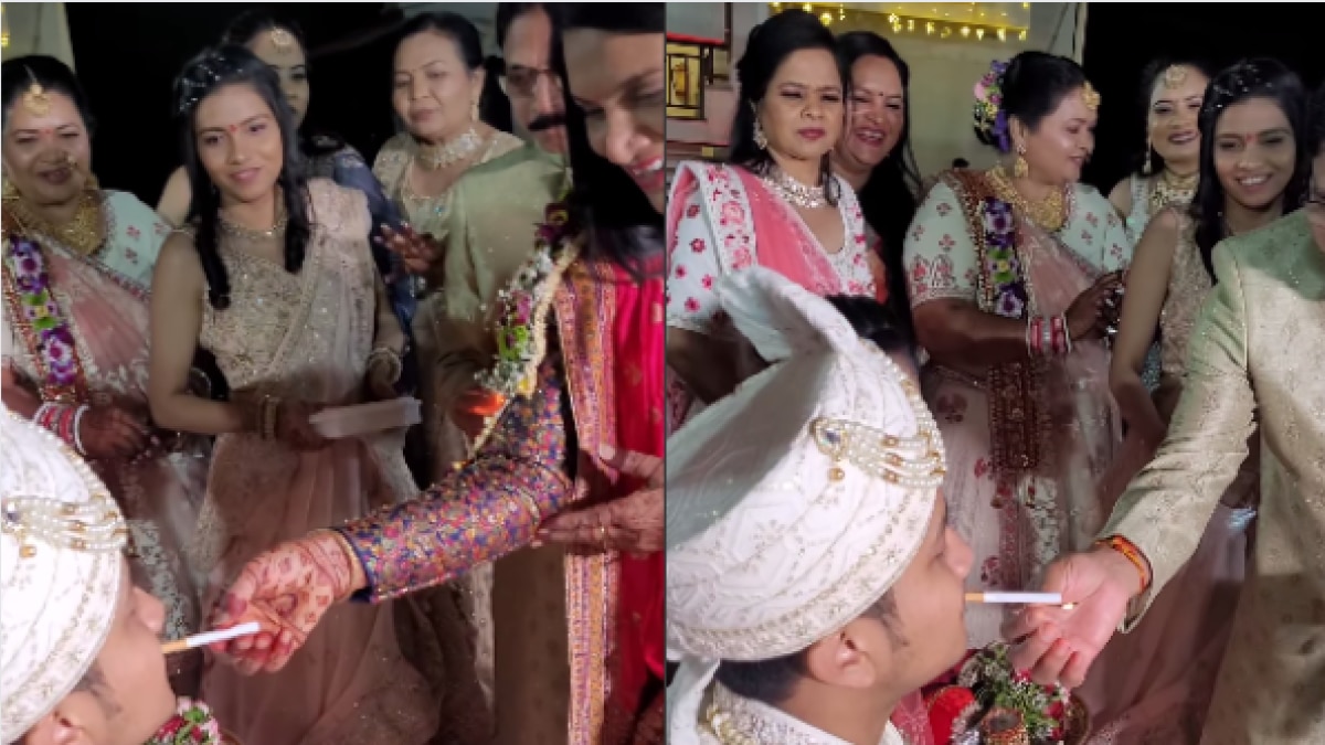 Bride's parents welcome groom at wedding by lighting a cigarette for him. Internet is shocked ...