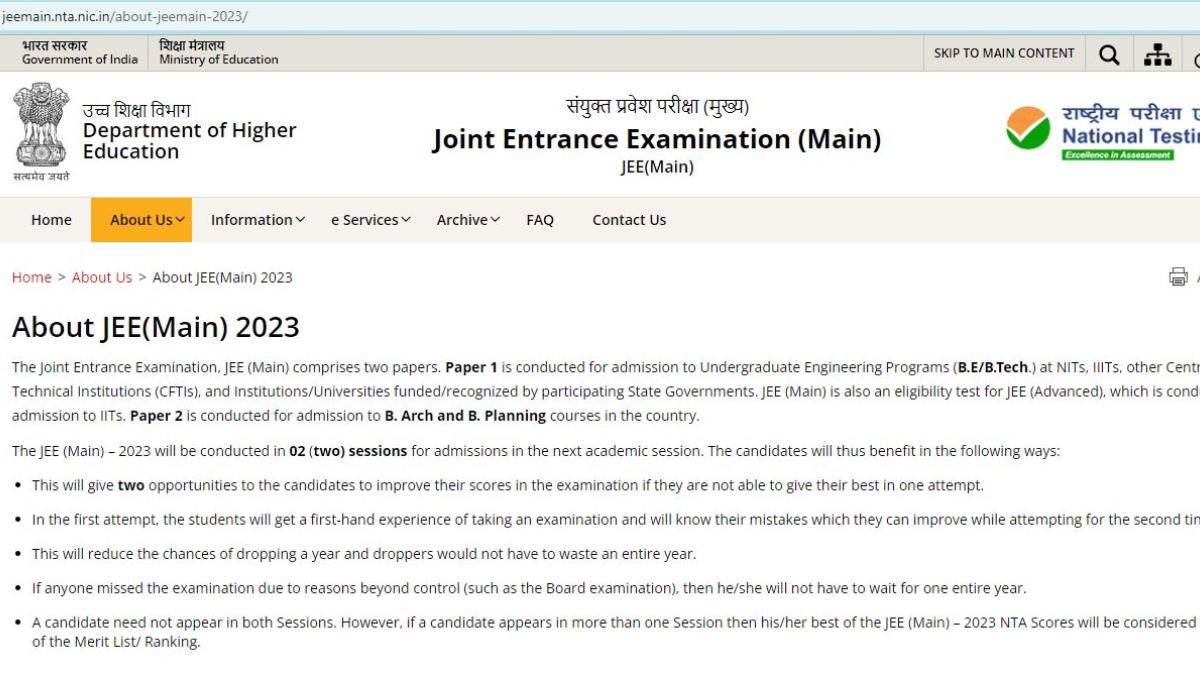 JEE Main admit card 2023 OUT for April 10 exam | How to download - India Today
