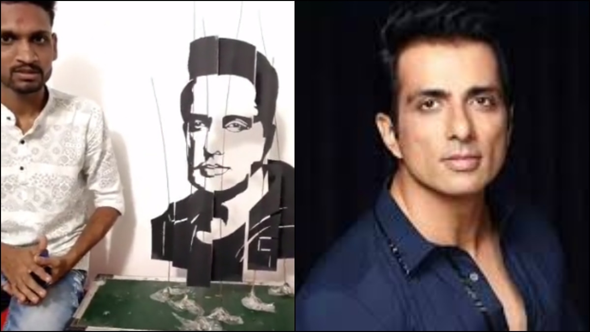 Man makes unique deconstructed portrait of Sonu Sood. Actor reacts ...