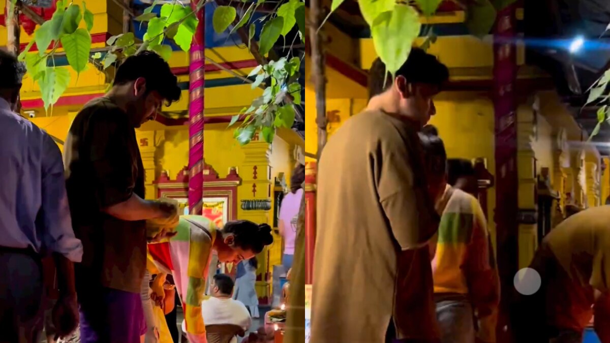 Video: Karan Kundrra and Tejasswi Prakash offer prayers at a local ...